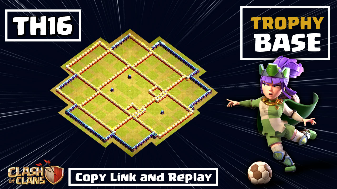 Base TH16 Chống Rễ Cây Thủ 10 Lượt Đánh Trong 1 Trận WAR Clash of clans